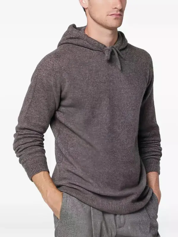 ROBERTO COLLINA Knitted-construction Hoodie