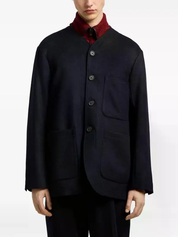 Emporio Armani Buttoned Patch-pocket Jacket