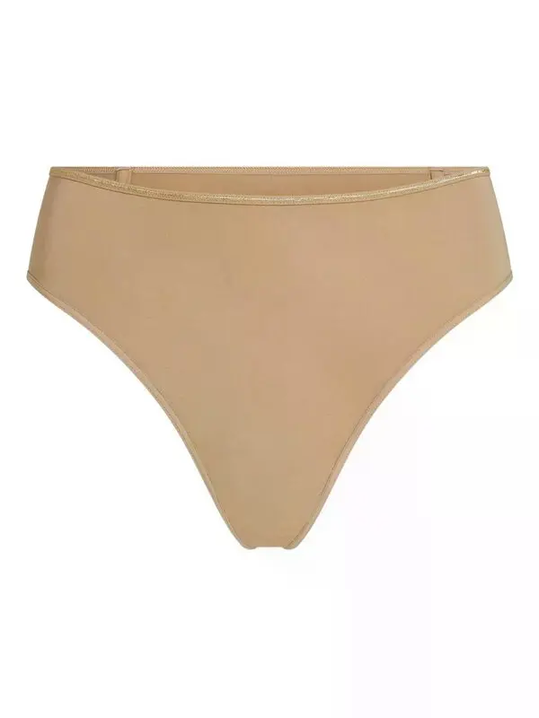 Marlies Dekkers Gold-trimmed Thong - Neutrals