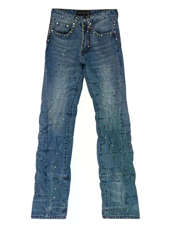 WHO DECIDES WAR BY EV BRAVADO Studded Straight Leg Jeans
