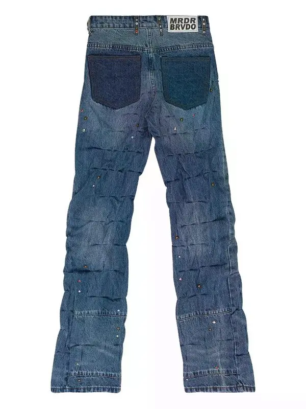 WHO DECIDES WAR BY EV BRAVADO Studded Straight Leg Jeans