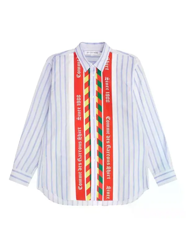 Comme Des Garçons Striped Logo Shirt