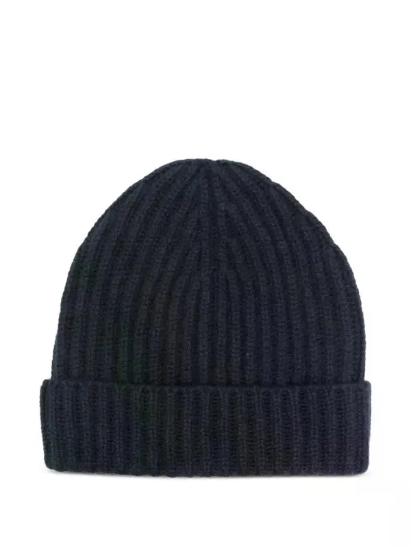 Malo Cashmere Beanie Hat - Blue