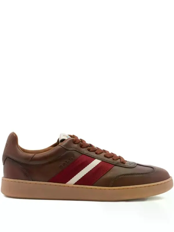 Bally Stripe-detailing Leather Sneakers - Brown