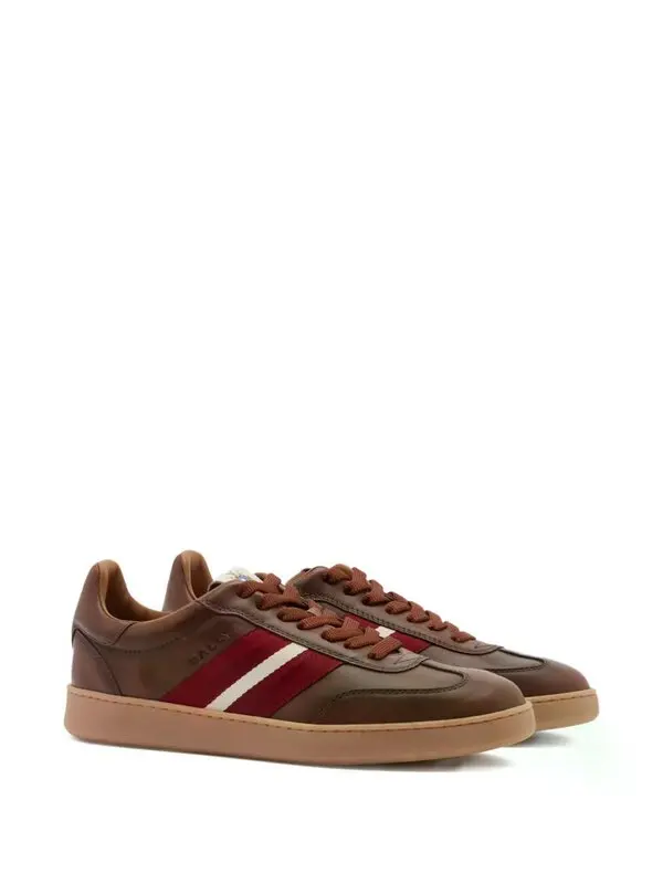 Bally Stripe-detailing Leather Sneakers - Brown