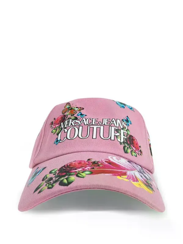 Versace Floral Print Cap - Pink