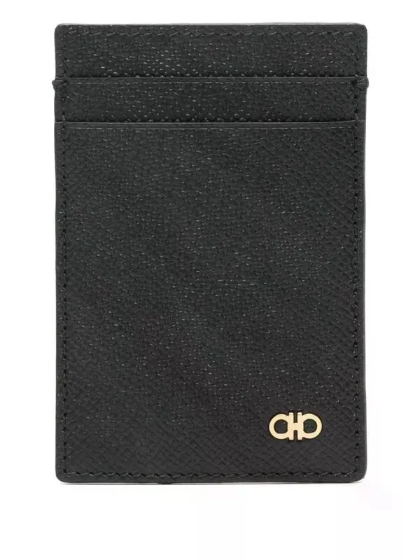 FERRAGAMO Logo-plaque Wallet - Black