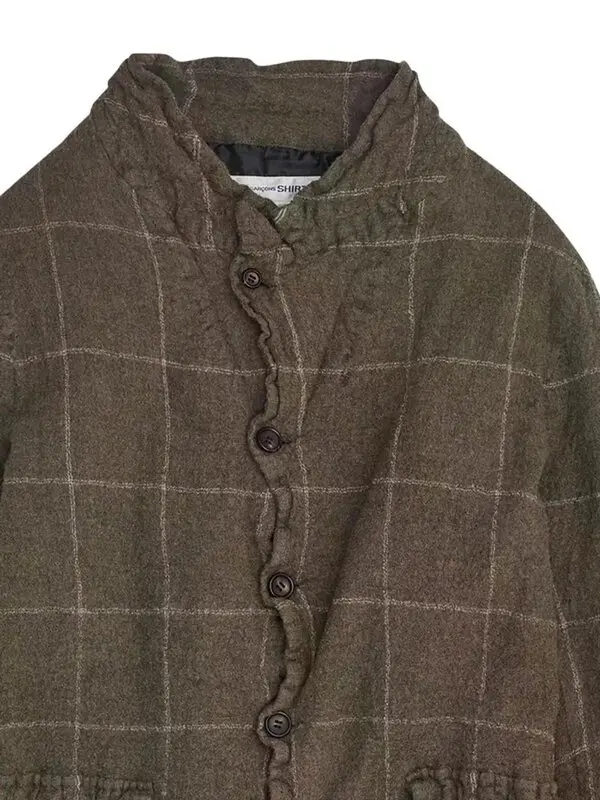 Comme Des Garçons Ruffled Check Jacket