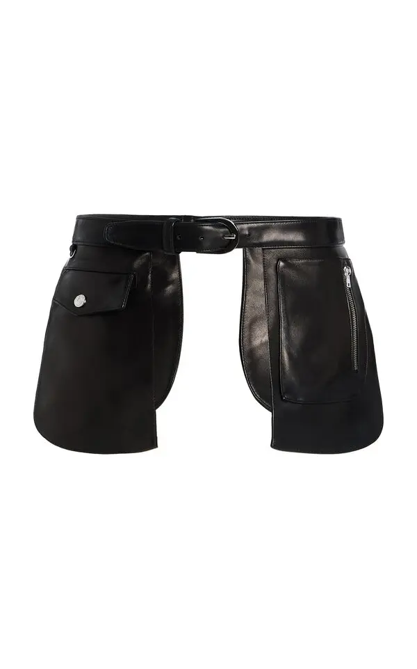 Brandon Maxwell Leather Pocket Belt