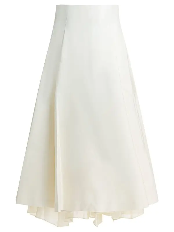 SANDBEIGE A-line Skirt - White