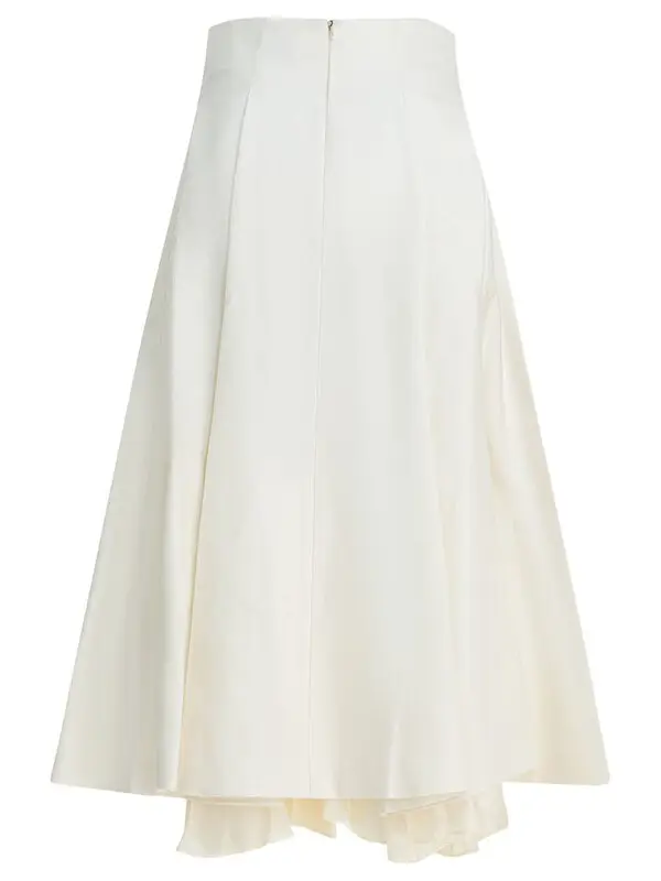 SANDBEIGE A-line Skirt - White