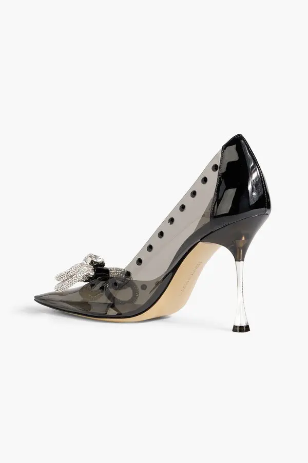 Mach & Mach Double Bow Crystal-embellished Pumps