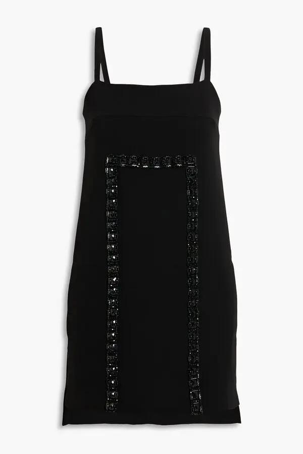 Max Mara Aversa Crystal-embellished Crepe Mini Dress