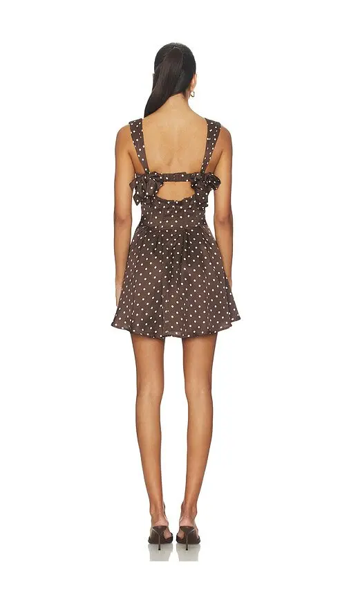 For Love & Lemons August Mini Dress - Chocolate