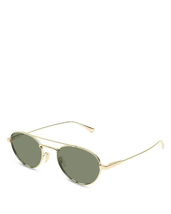 Saint Laurent Oval Sunglasses, 51mm - Gold