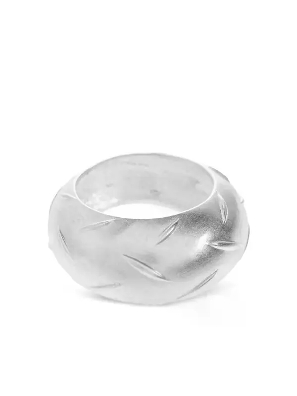 MISBHV Engraved Domed Ring - Silver