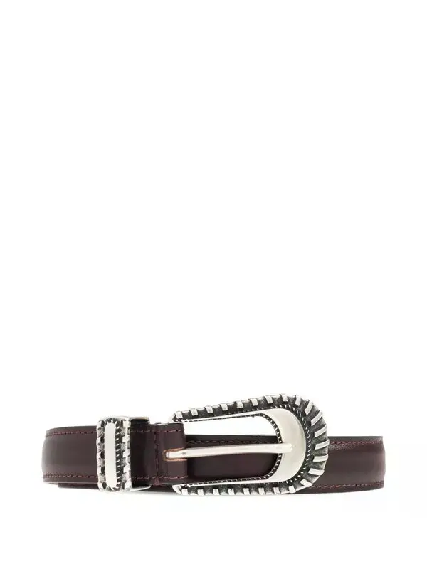 IRO PARIS Textu Buckle Belt - Red
