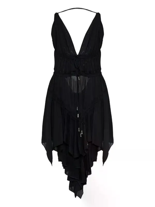 Dsquared2 Lace-up Ruffled Dress