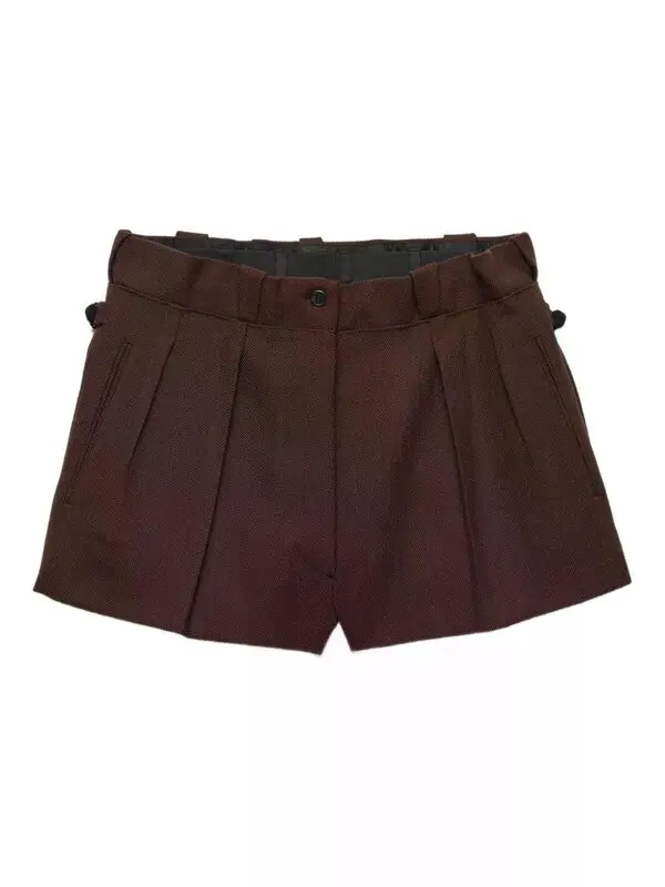 Prada Chevron Wool Shorts