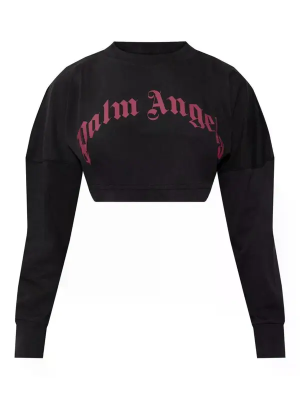 Palm Angels Long-sleeve Crop Top