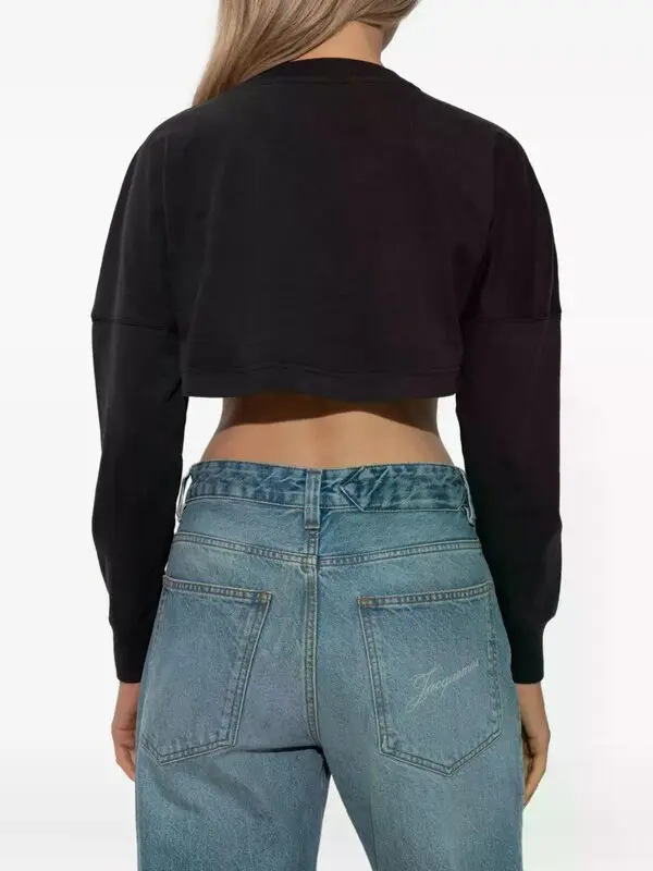 Palm Angels Long-sleeve Crop Top