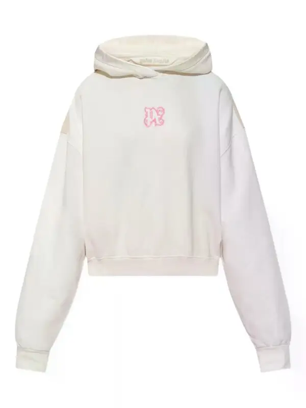 Palm Angels Logo-detail Cropped Hoodie
