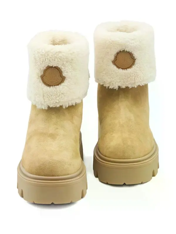 Moncler Aurea Shearling Boots - Neutrals