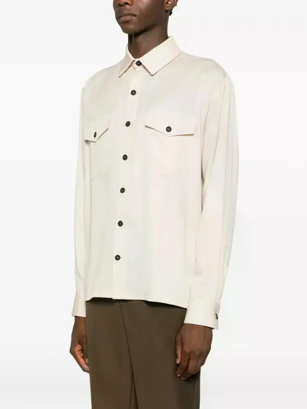 NOTRAINPROOF Flap-pocket Shirt - Neutrals