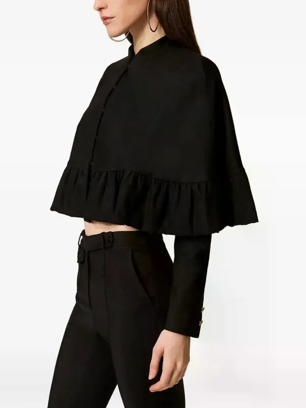 TWINSET Ruffled Cape Jacket