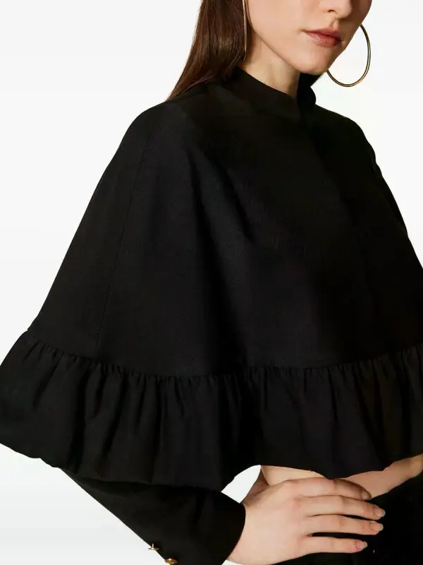 TWINSET Ruffled Cape Jacket