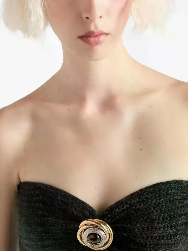 Prada Ribbed Bandeau Top