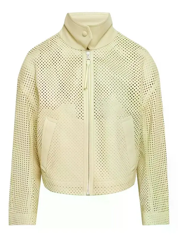 FERRAGAMO Perforated Leather Jacket