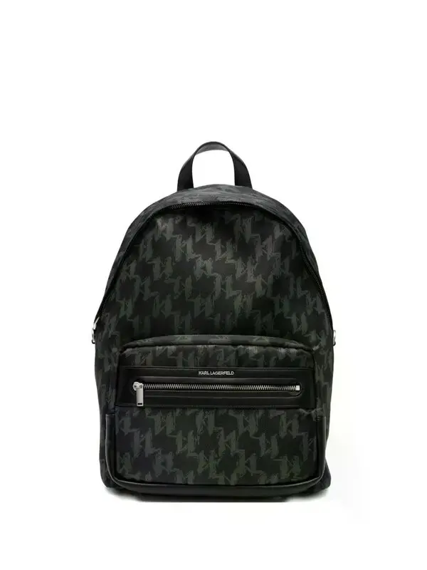 Karl Lagerfeld Monogram Backpack - Black