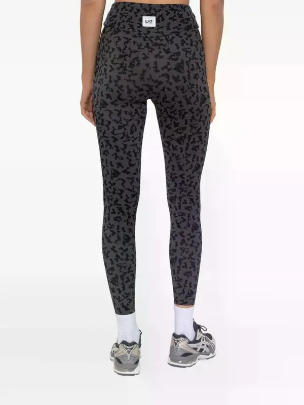 EA7 Train Sporty Camouflage-pattern Leggings
