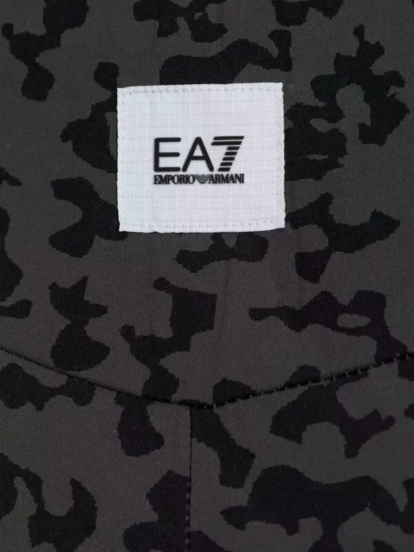 EA7 Train Sporty Camouflage-pattern Leggings