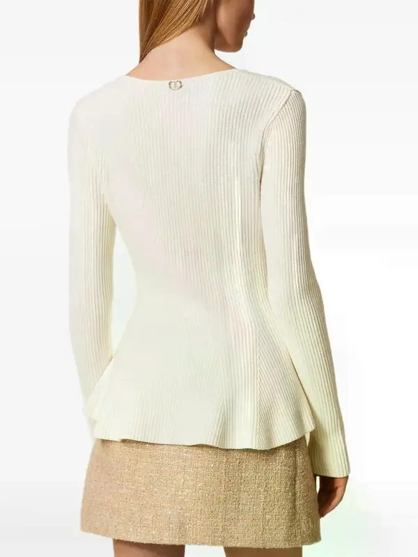 TWINSET Ribbed Knit Sweater
