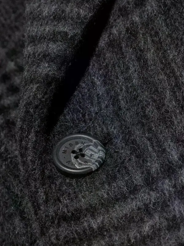 MISBHV Checked Double-breasted Coat - Black