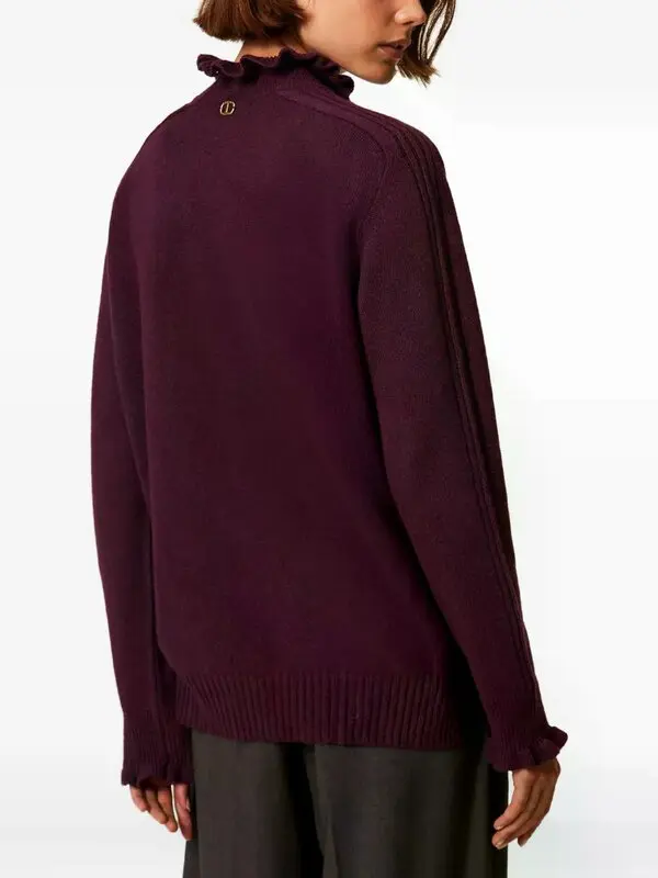 TWINSET Ruffled-neck Sweater - Red