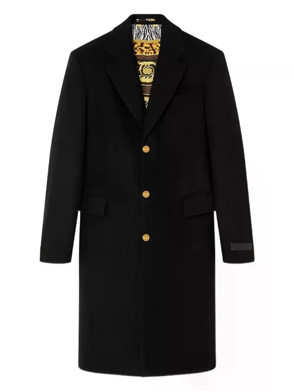 Versace Single-breasted Wool Coat