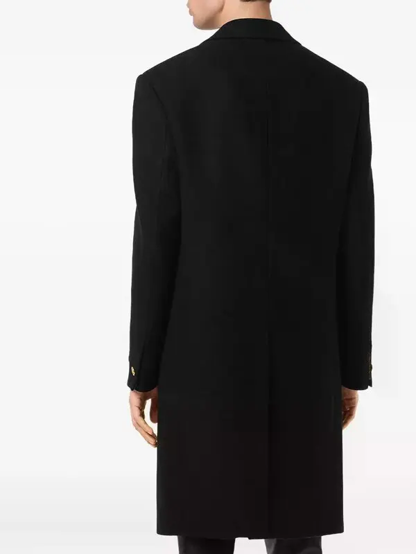 Versace Single-breasted Wool Coat