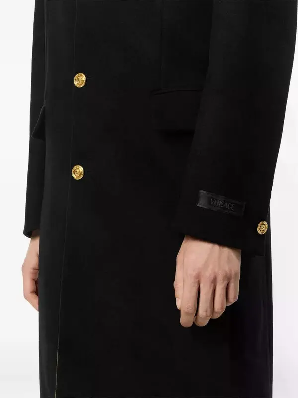 Versace Single-breasted Wool Coat