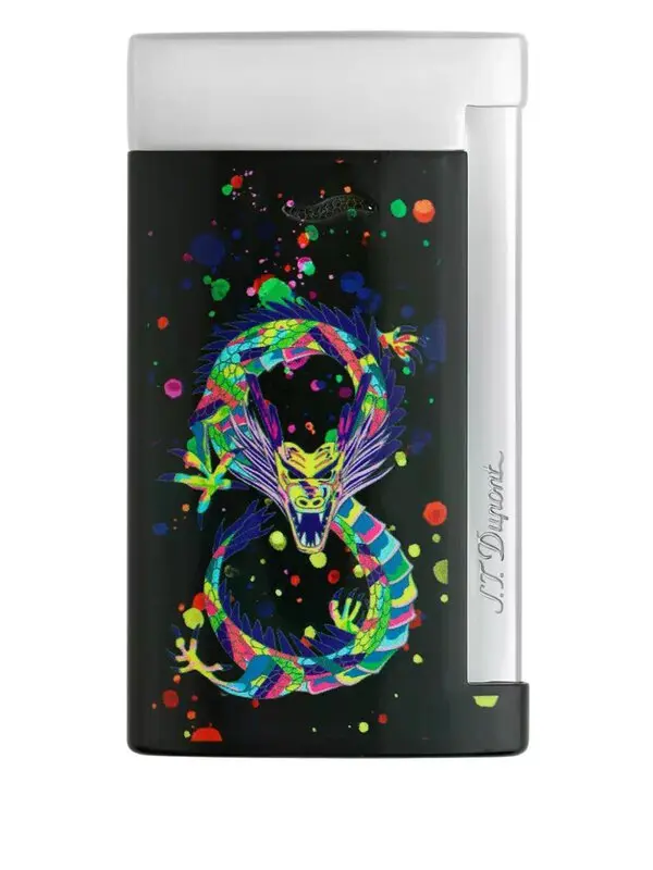 S.t. Dupont Slim 7 Dragon-graphic Lighter - Black