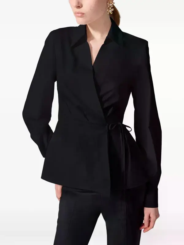 Carolina Herrera Tie-waist Wrap Shirt