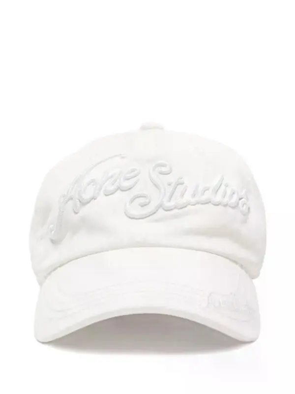 Acne Studios Embroidered Logo Baseball Cap - White