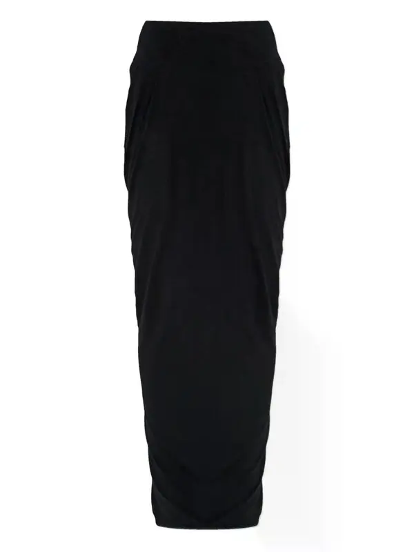 ENTIRE STUDIOS Draped Midi Skirt - Black