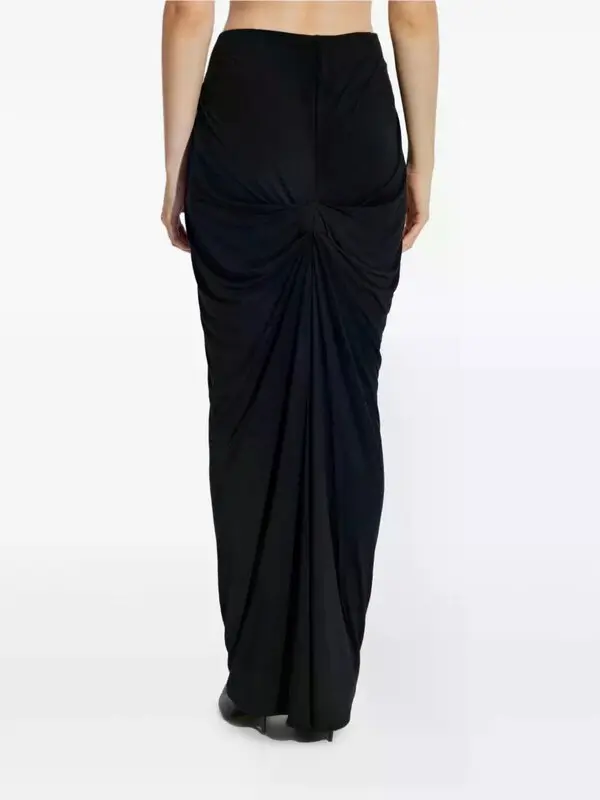 ENTIRE STUDIOS Draped Midi Skirt - Black
