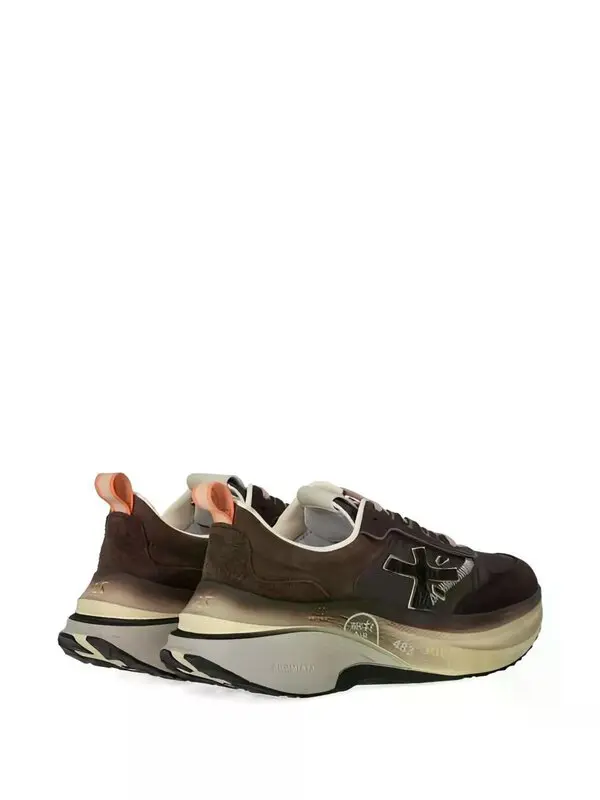 Premiata Appliqué Lace-up Sneakers - Brown