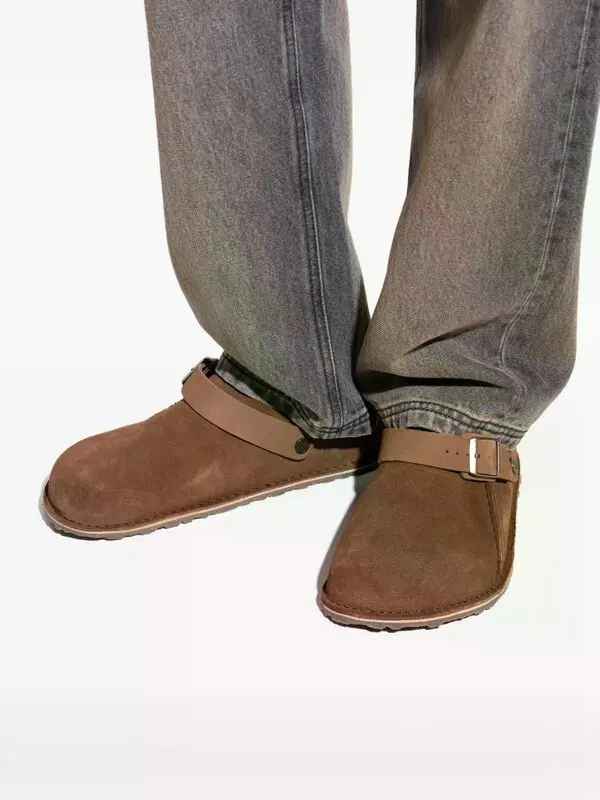 BIRKENSTOCK Lutry Buckle-strap Mules - Brown