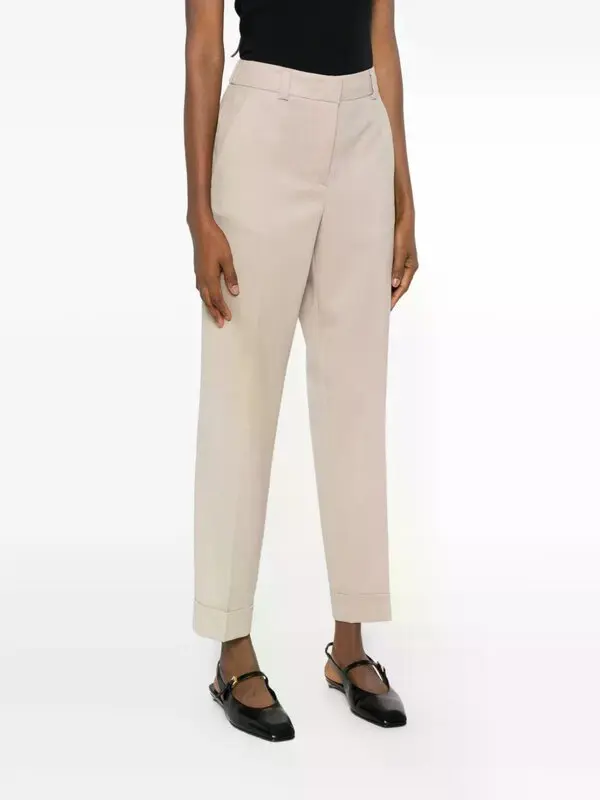 Peserico Pressed-crease Trousers - Neutrals