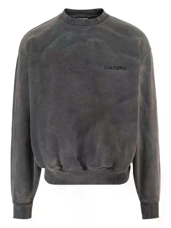CULTURA Embroidered Logo Washed Sweatshirt